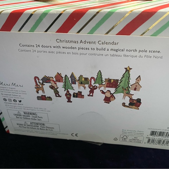 Meri Meri | Holiday | Festive Village Wooden Advent Calendar New | Poshmark